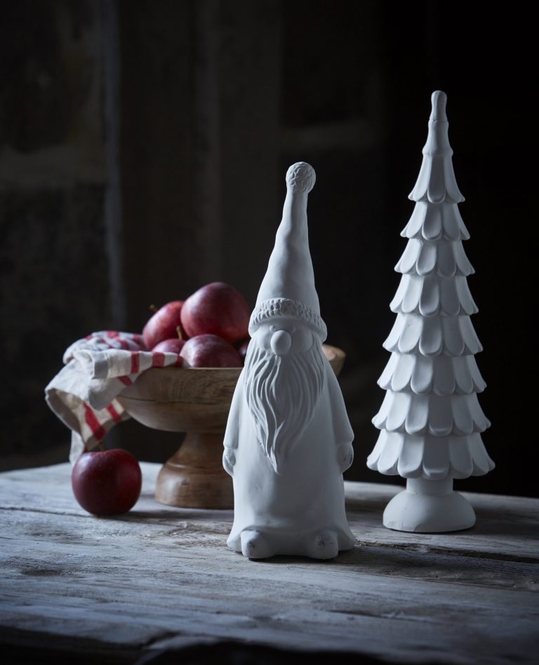 Tomte vit matt H 34 cm - Lilla Lager