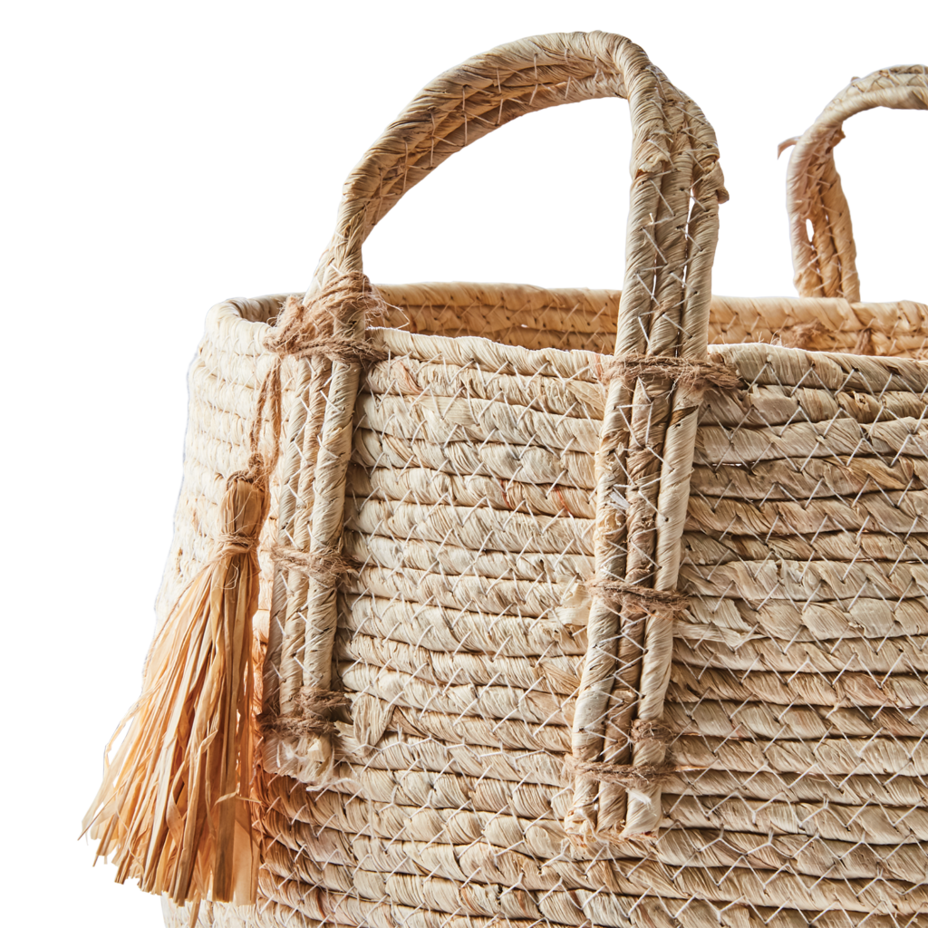 Rund korg natur 3-pack - Lilla Lager